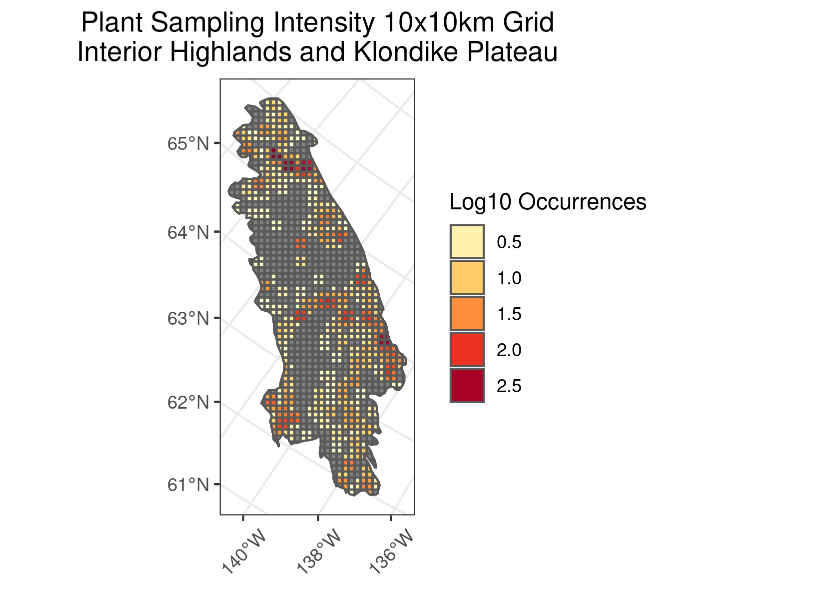 Interior Highlands and Klondike Plateau | Pollen Project Mapping